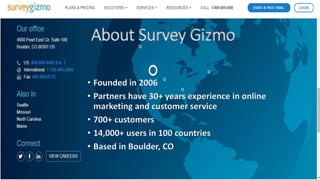 Survey gizmo | PPTX | Technology & Computing
