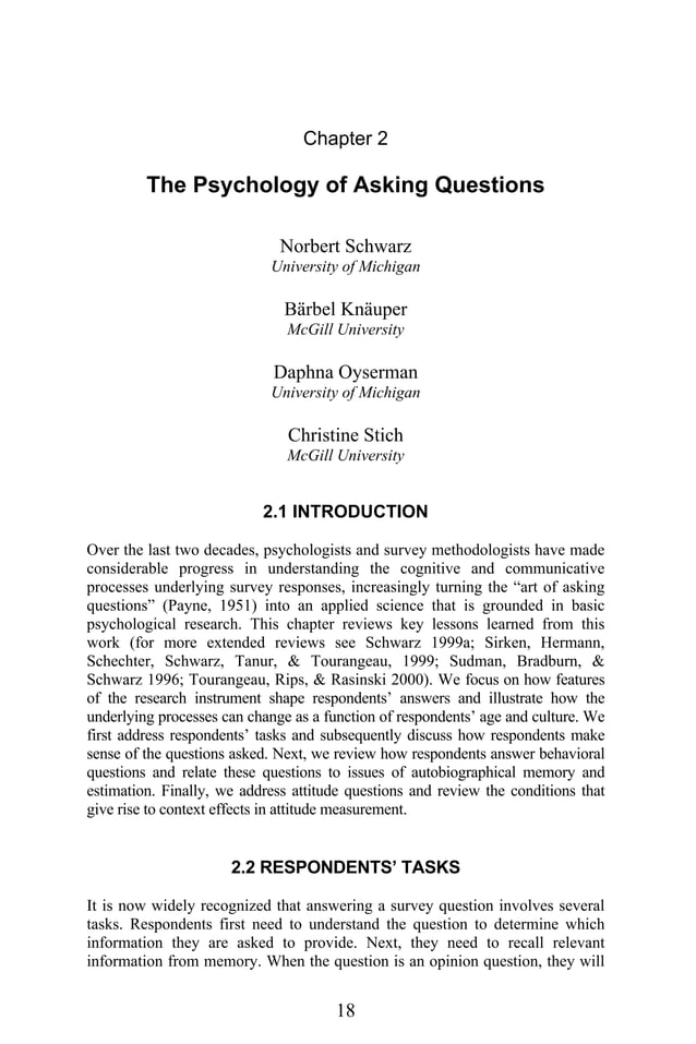 Handbook of Survey Methodology | PDF