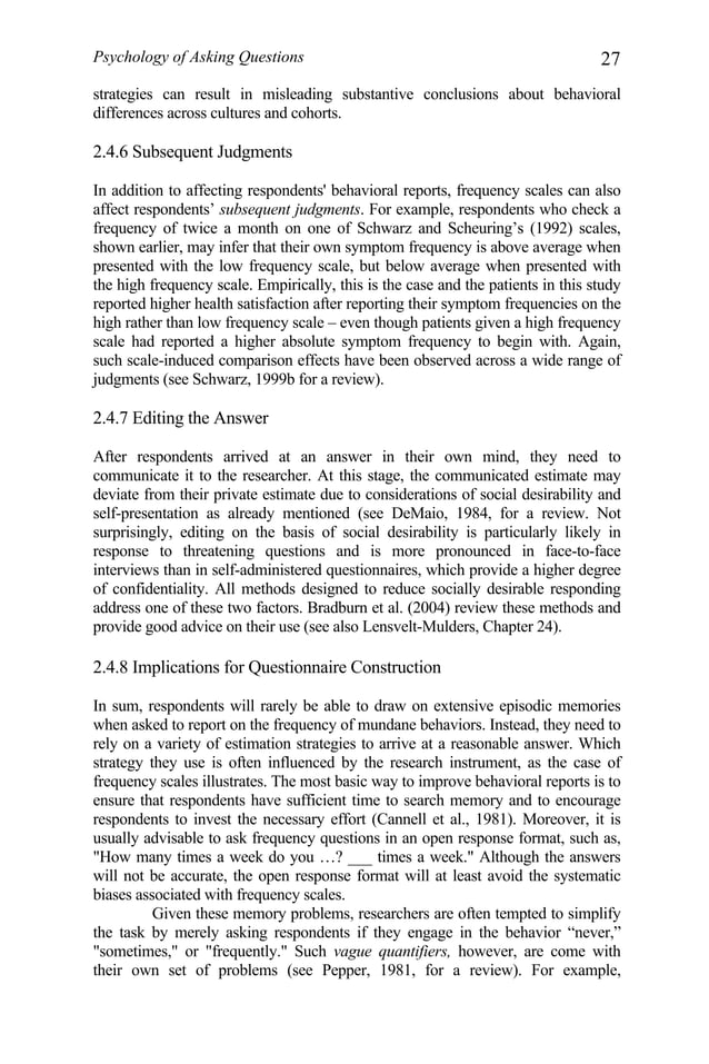 Handbook of Survey Methodology | PDF