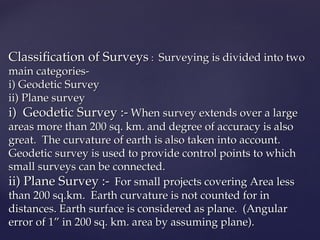 INTRODUCTION TO SURVEYING AND BASICS OF TOOLS | PPT