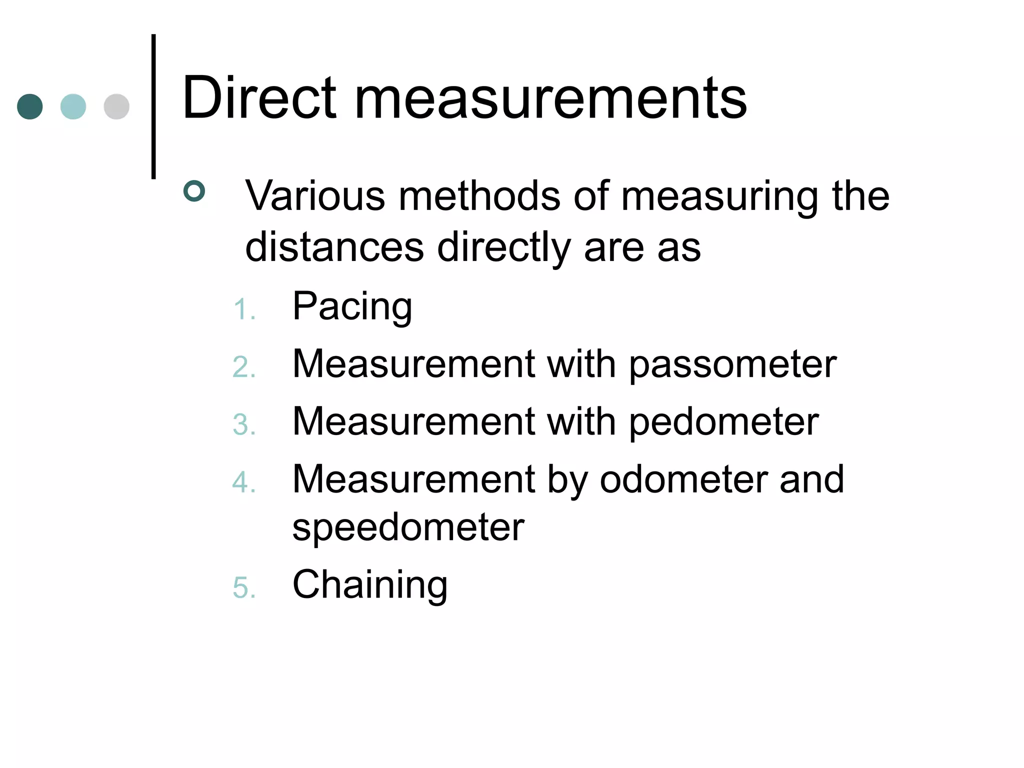 Indirect Measurement In Surveying