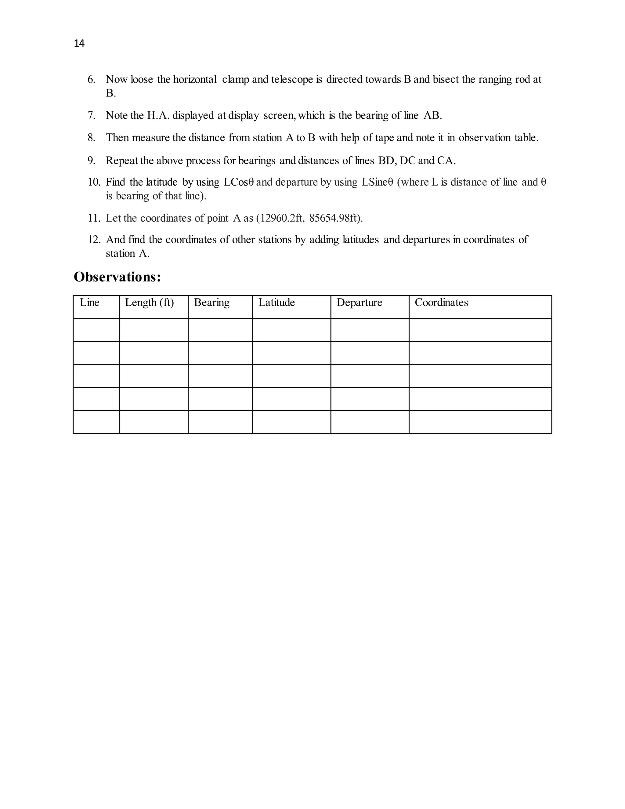 Surveying practical work book | DOCX