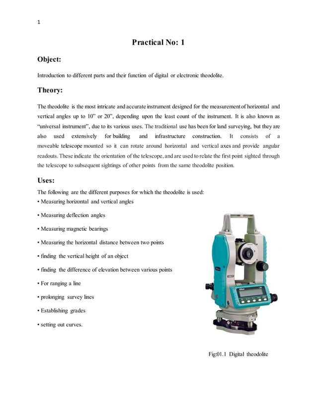 Surveying practical work book | DOCX