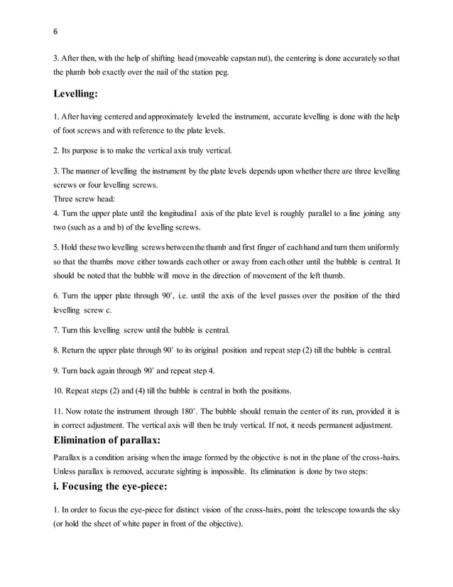 Surveying practical work book | DOCX