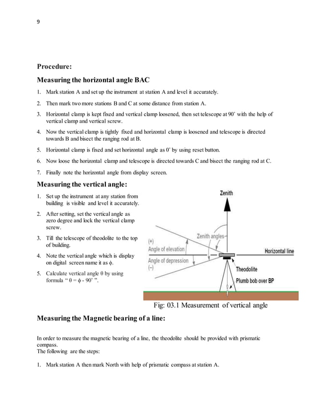 Surveying practical work book | DOCX