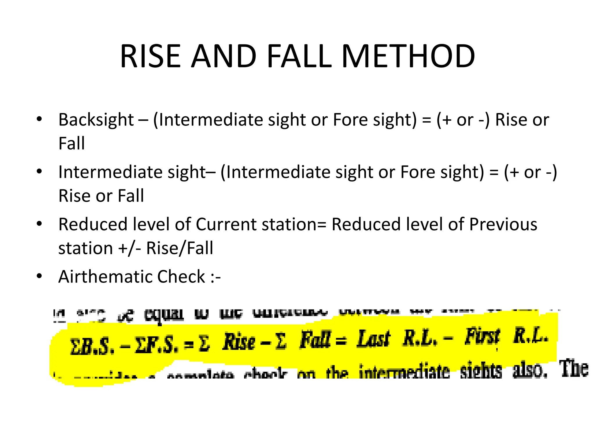 Levelling - Rise and fall - Height of instrument method | PPTX