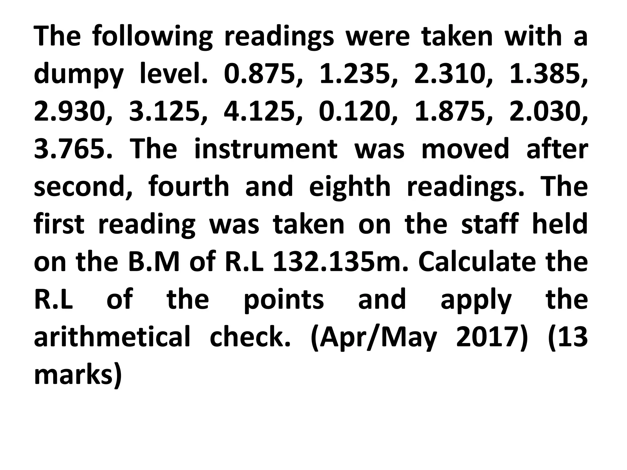 Levelling - Rise and fall - Height of instrument method | PPTX