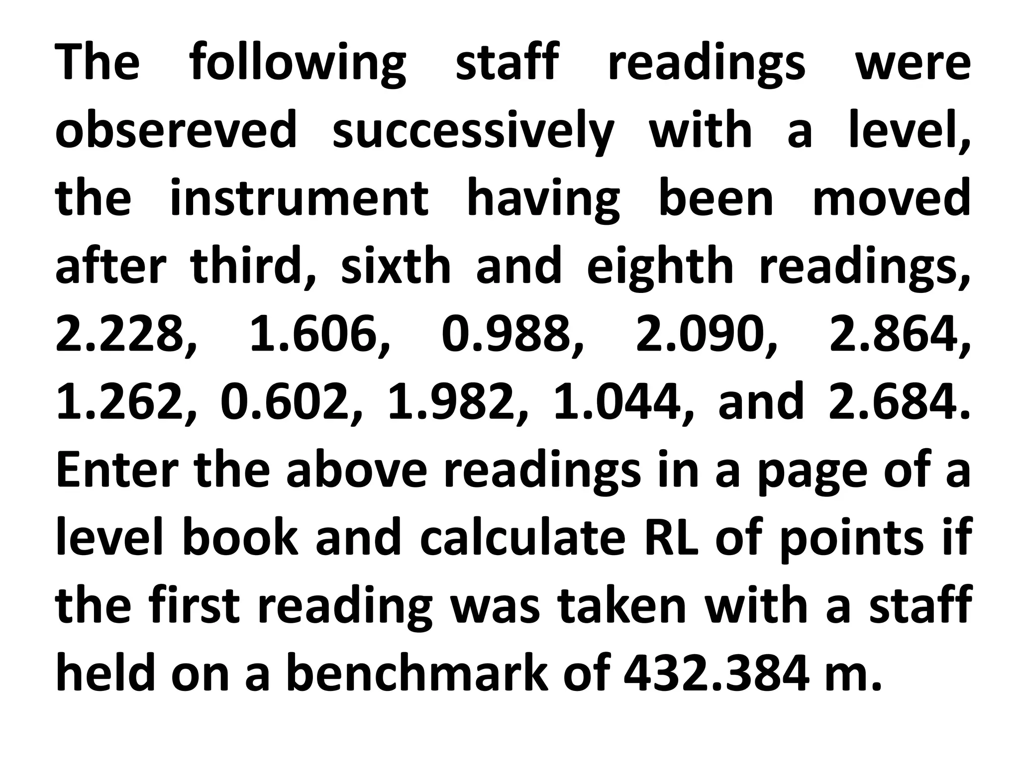 Levelling - Rise and fall - Height of instrument method | PPTX