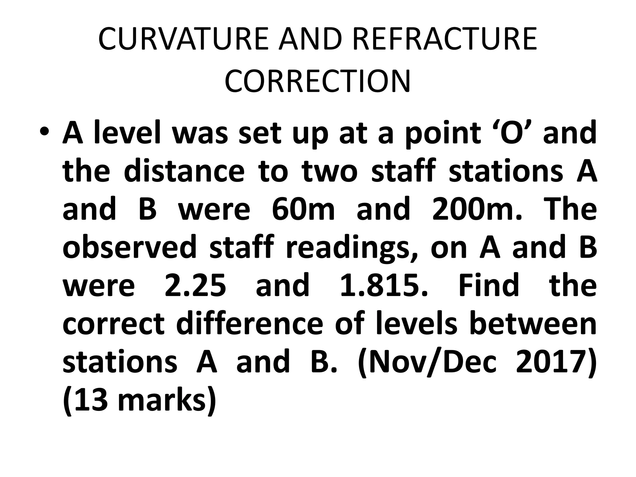 Levelling - Rise and fall - Height of instrument method | PPTX