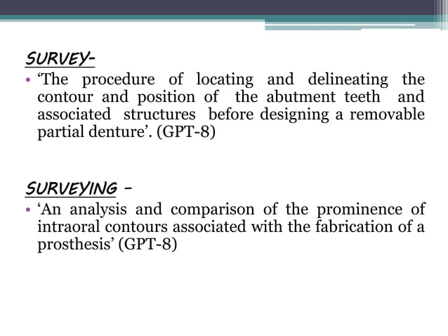 surveying-of diganostic cast and master cast.pptx | Oral care ...