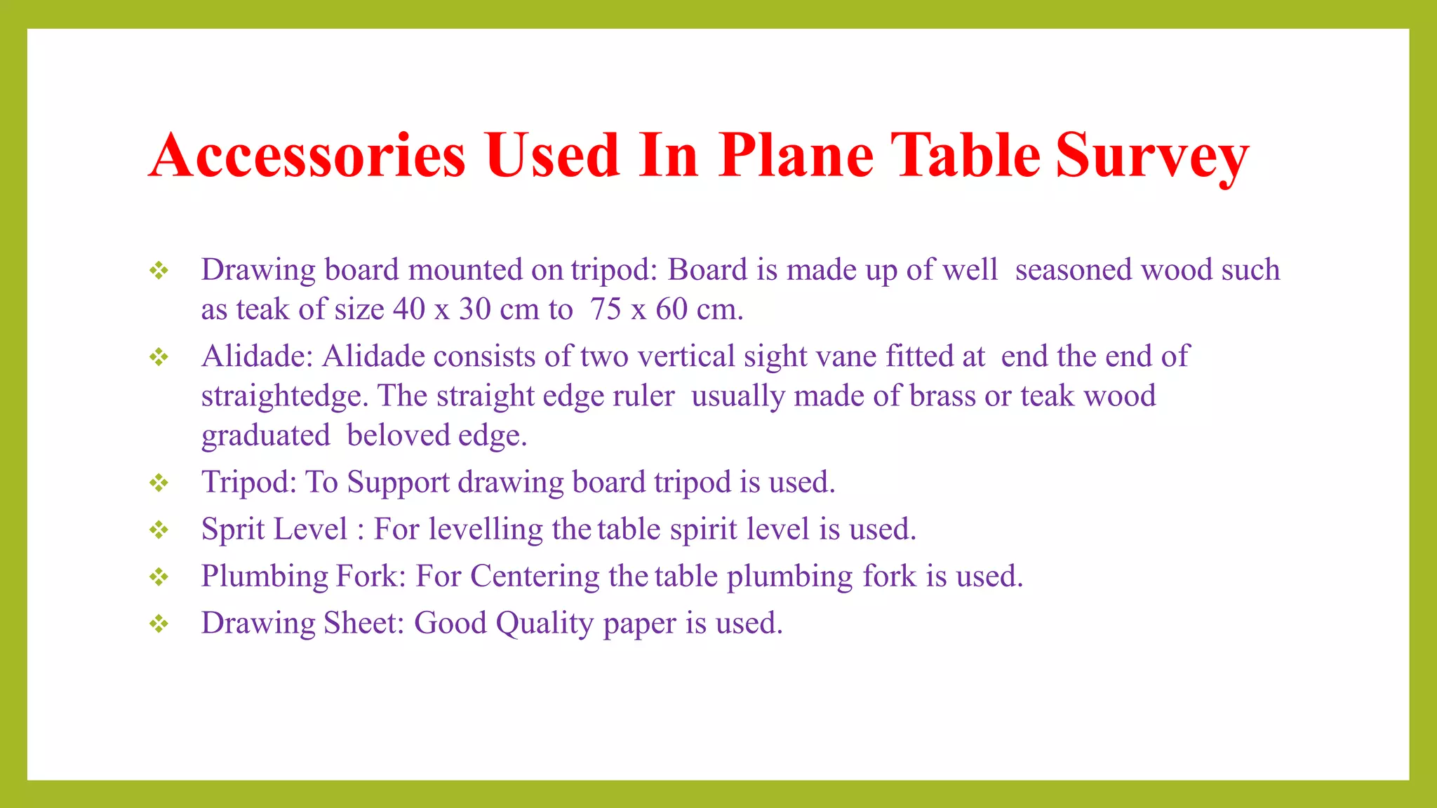 Plane Table Surveying | PPTX