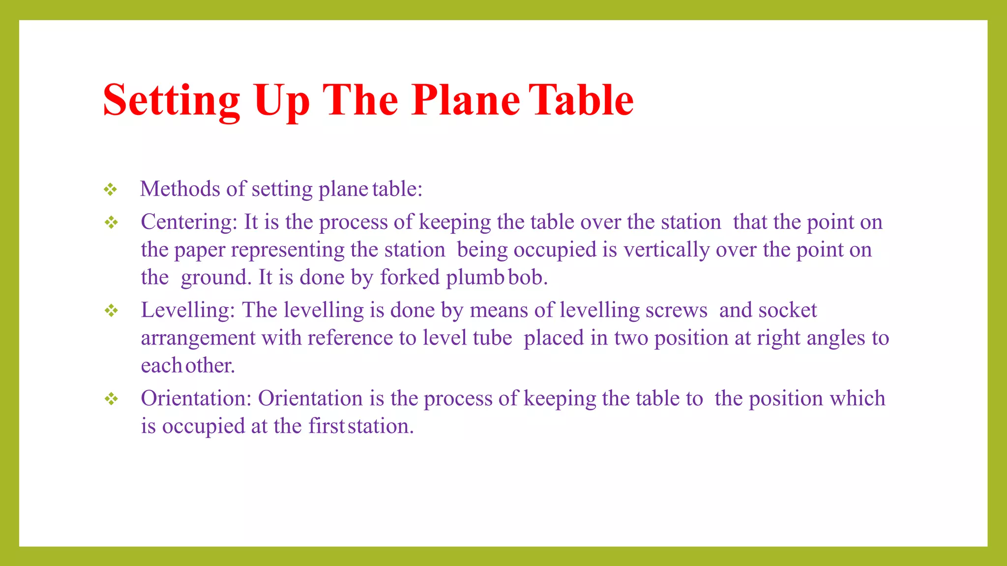 Plane Table Surveying | PPTX