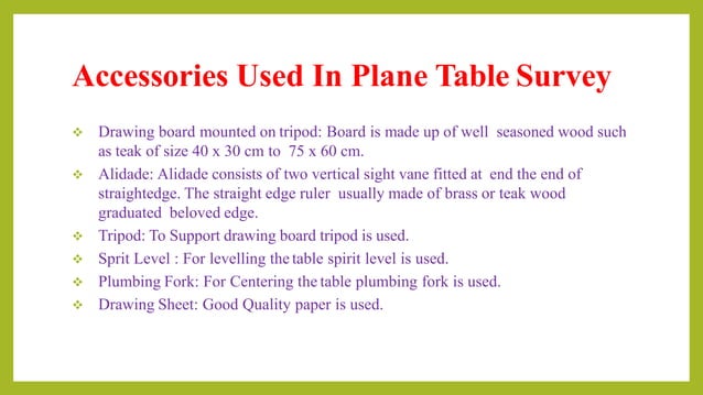 Plane Table Surveying | PPTX
