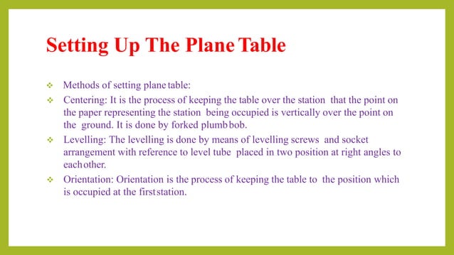 Plane Table Surveying | PPTX