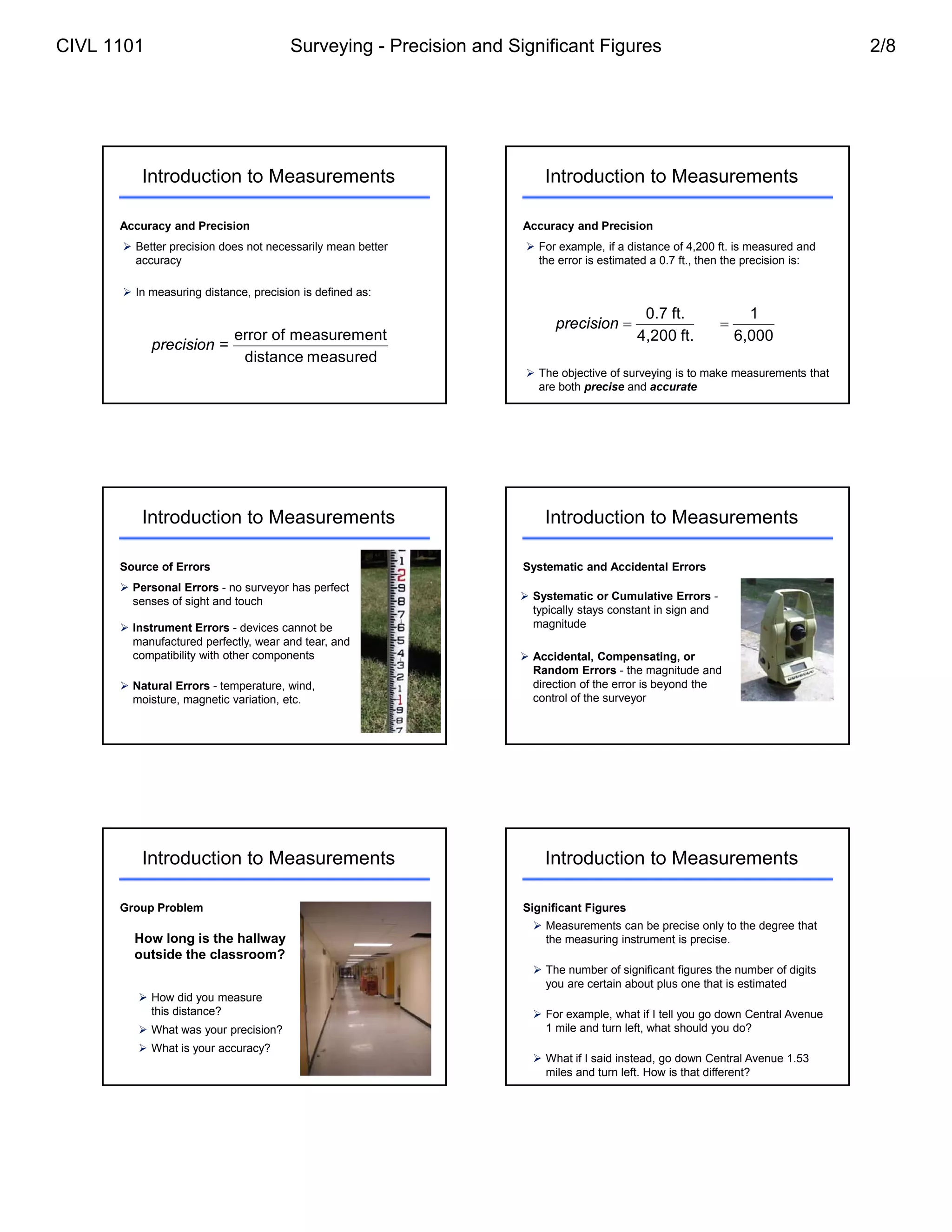 Surveying 3 precision | PDF