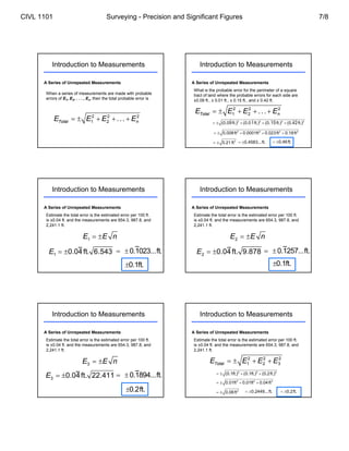 Surveying 3 precision | PDF