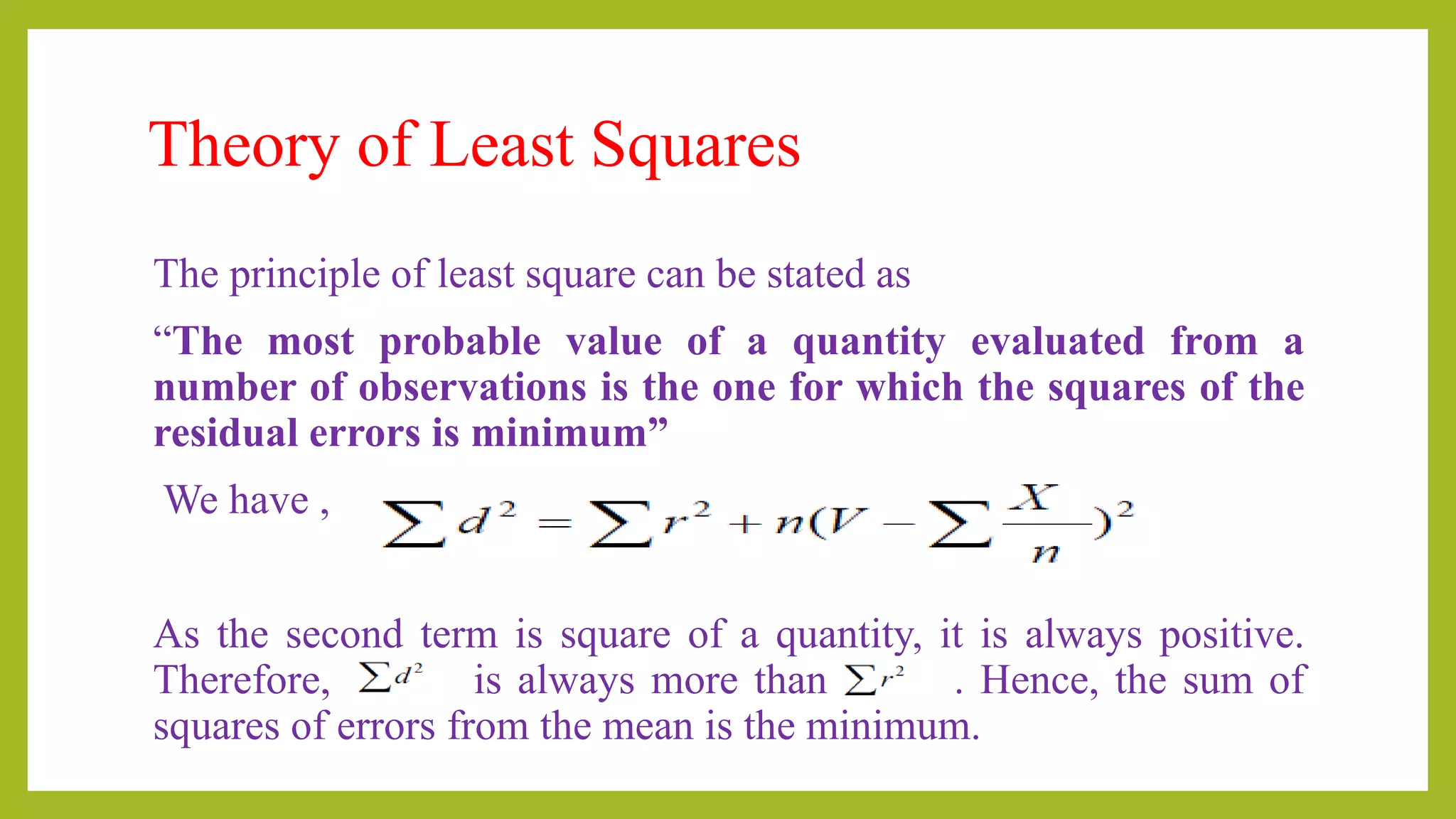 Theory of Errors | PPTX