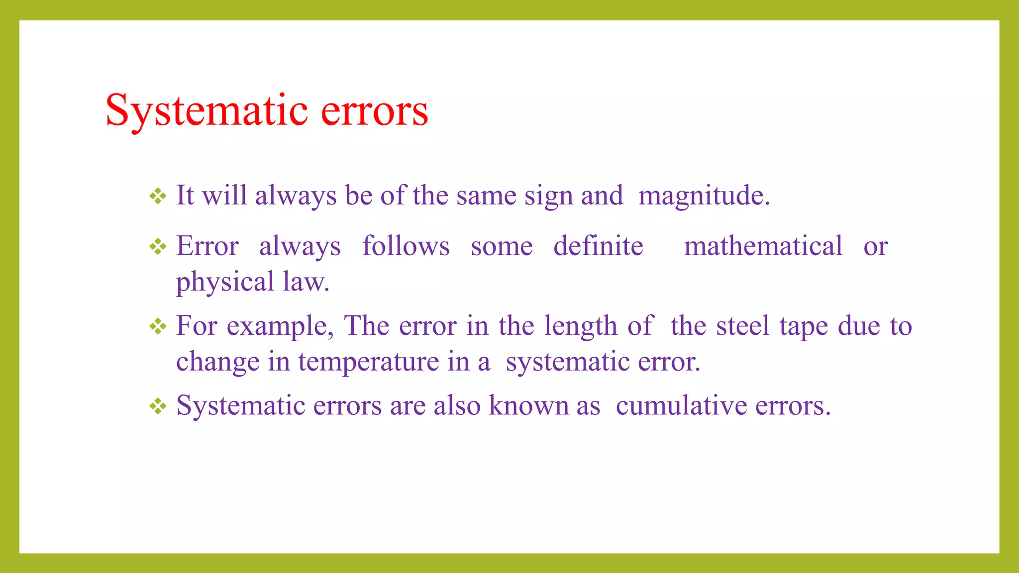 Theory of Errors | PPTX