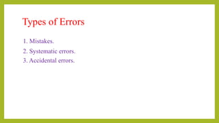 Theory of Errors | PPTX