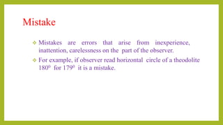 Theory of Errors | PPTX