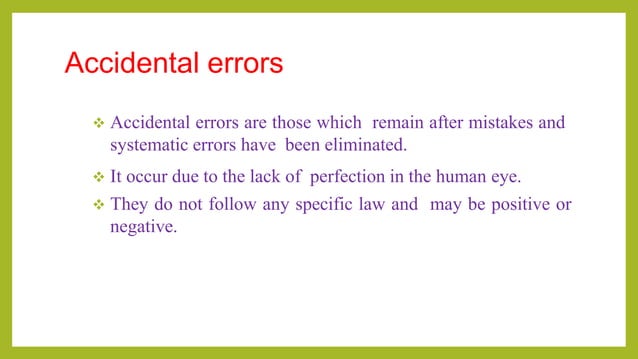 Theory of Errors | PPTX