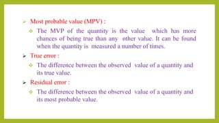Theory of Errors | PPTX