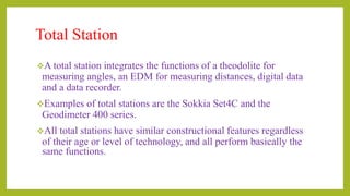 Modern Equipment's in Survey Works | PPT