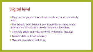 Modern Equipment's in Survey Works | PPT