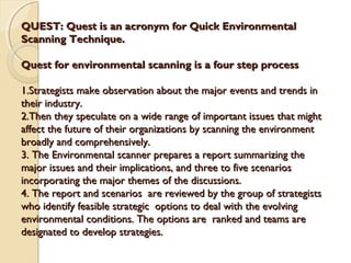 Surveying and analysing the environment | PPT