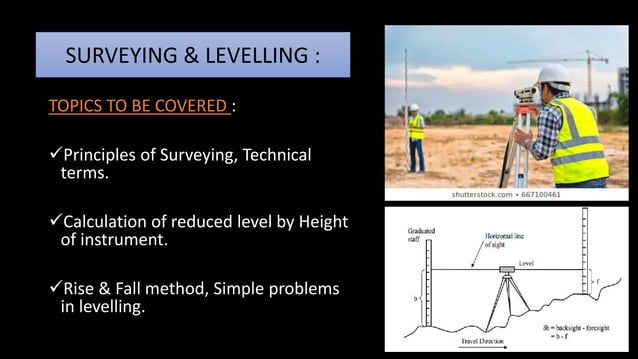 Surveying and levelling | PPTX
