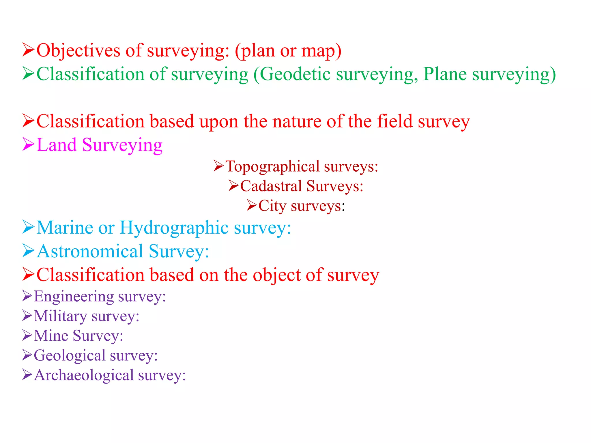 Surveying and levelling | PPTX