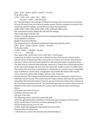 Surveying and levelling in agricultural land area calculation and ...