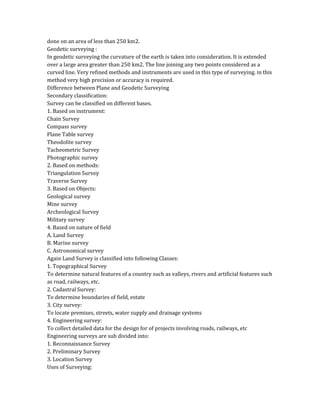 Surveying and levelling in agricultural land area calculation and ...
