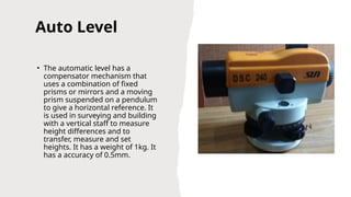 CEPT University | Surveying & Levelling Laboratory | PPTX