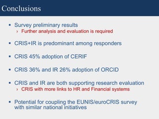 Surveying CRIS and IR across Europe | PPT