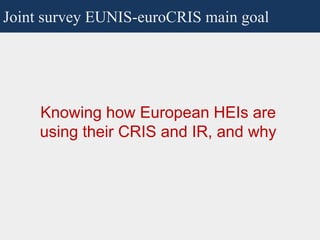 Surveying CRIS and IR across Europe | PPT