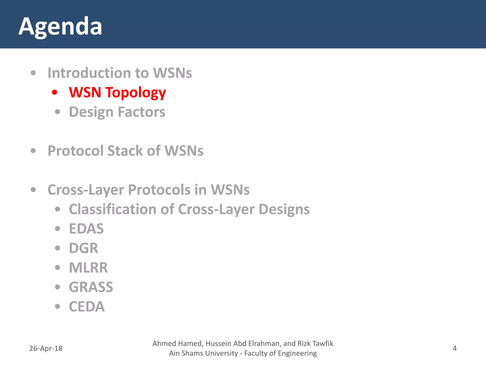 Surveying cross layer protocols in ws ns | PPTX