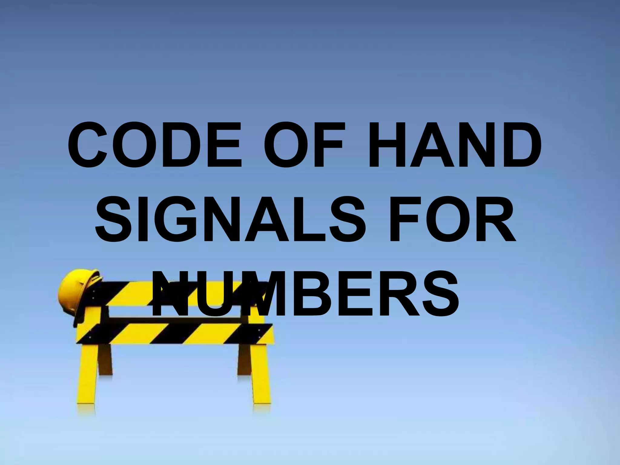 Surveying hand signals | PPTX