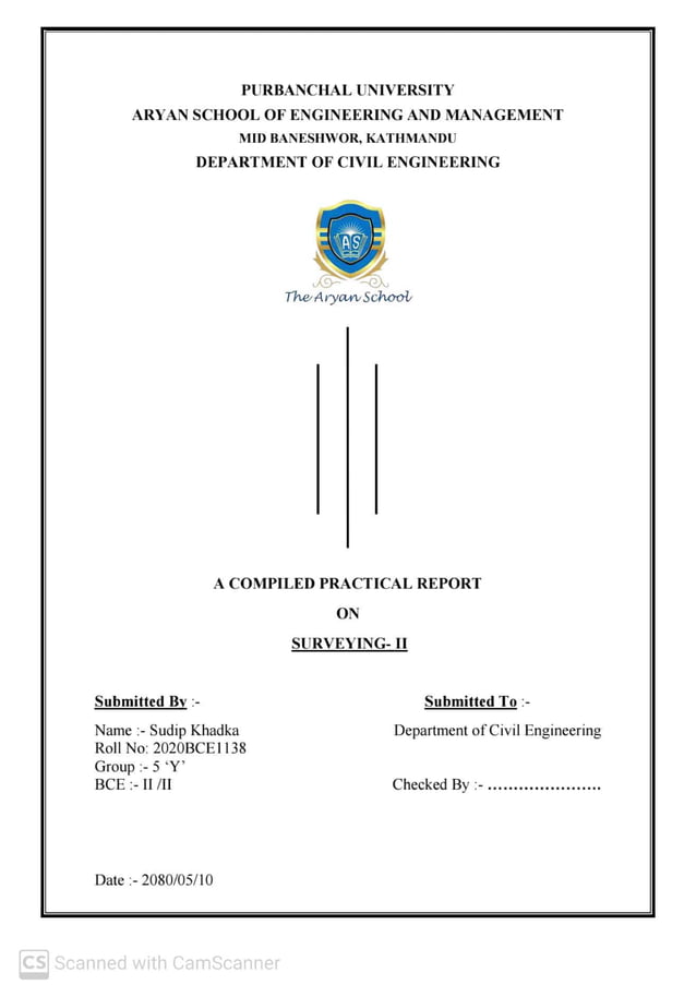 SURVEYING II PRACTICAL BY SUDIP KHADKA.pdf