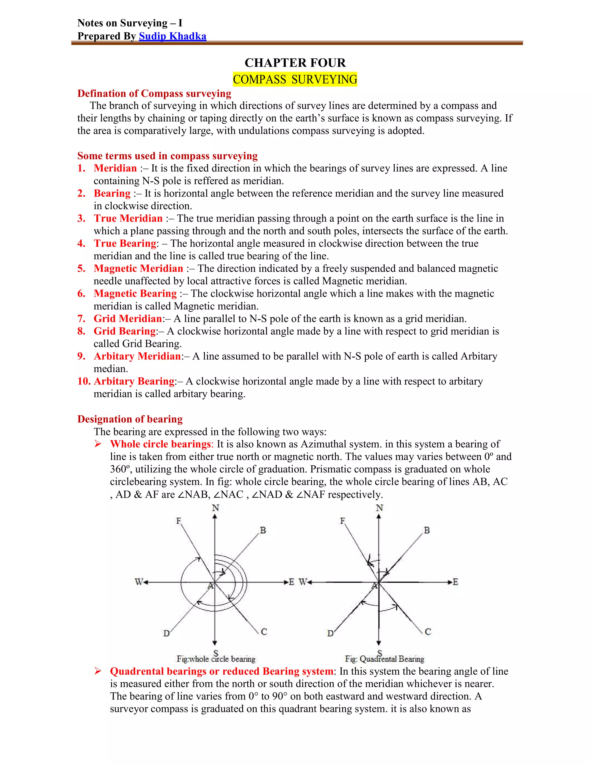 Surveying I Notes By Sudip Khadka.pdf