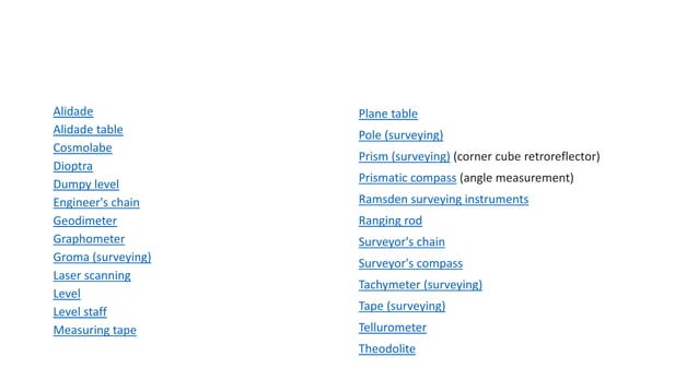 Surveying instruments.pptx | Geography | Science