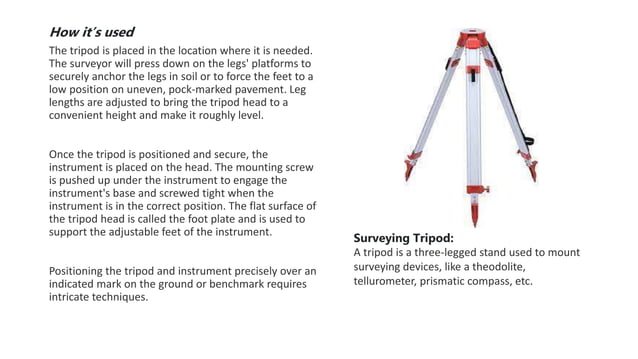 Surveying instruments.pptx | Geography | Science