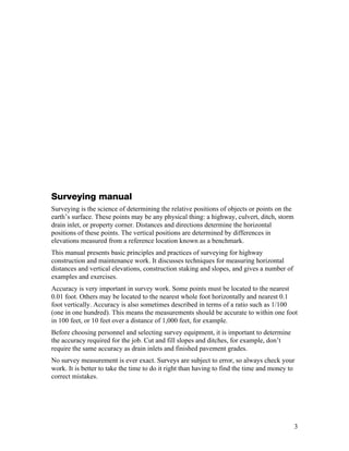 Basic Surveying manual - Transportation Information Center | PDF