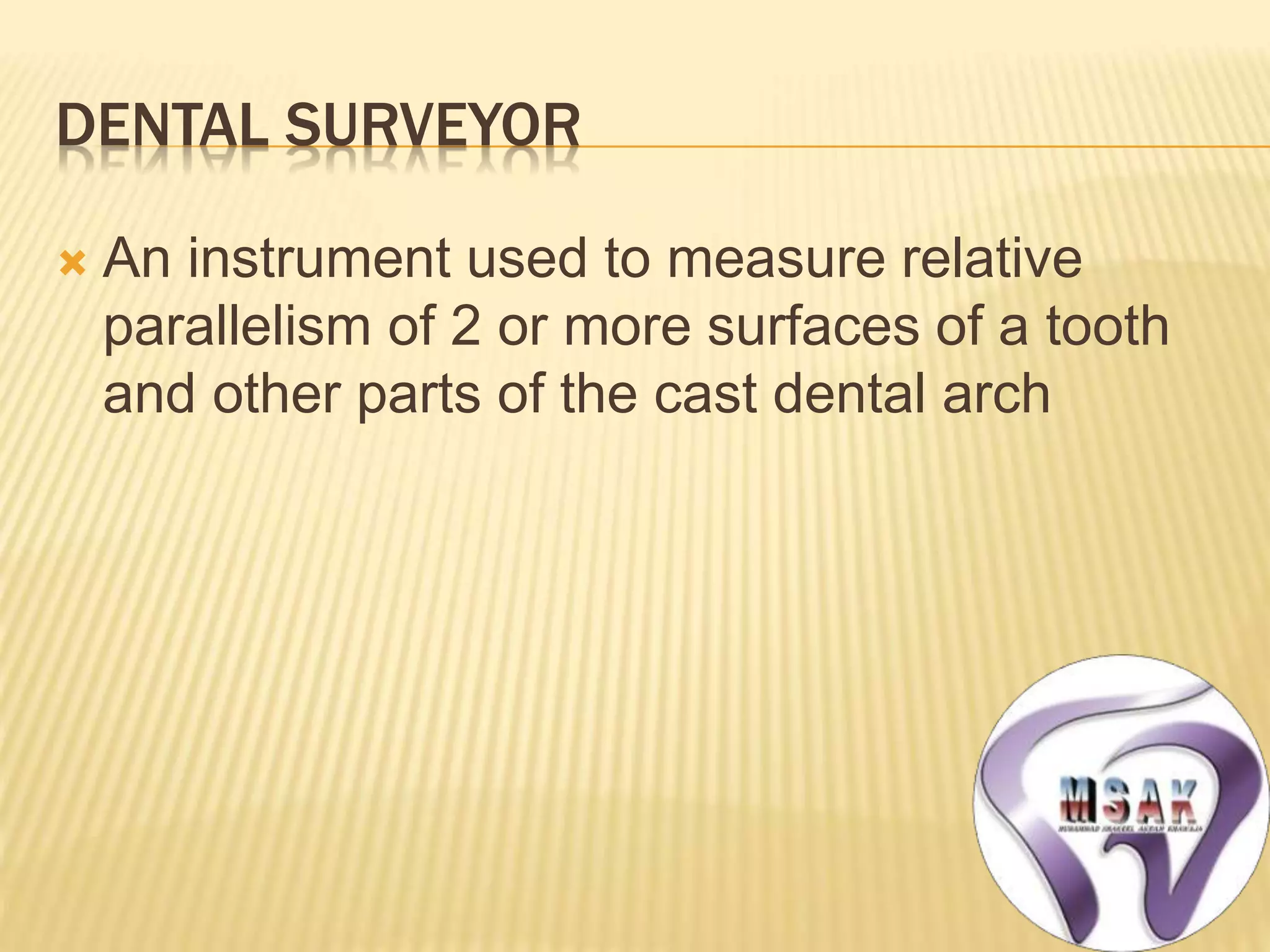 Surveying of cast for rpd | PPTX