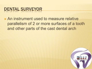 Surveying of cast for rpd | PPTX