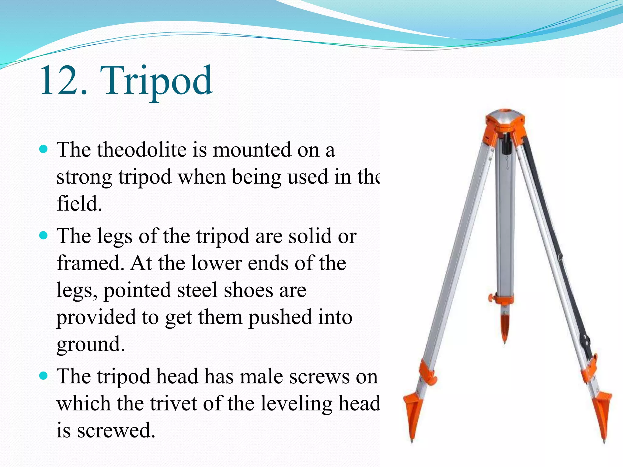 Surveying ppt : COMPONENETS OF TRANSIT THEODOLITE | PPTX