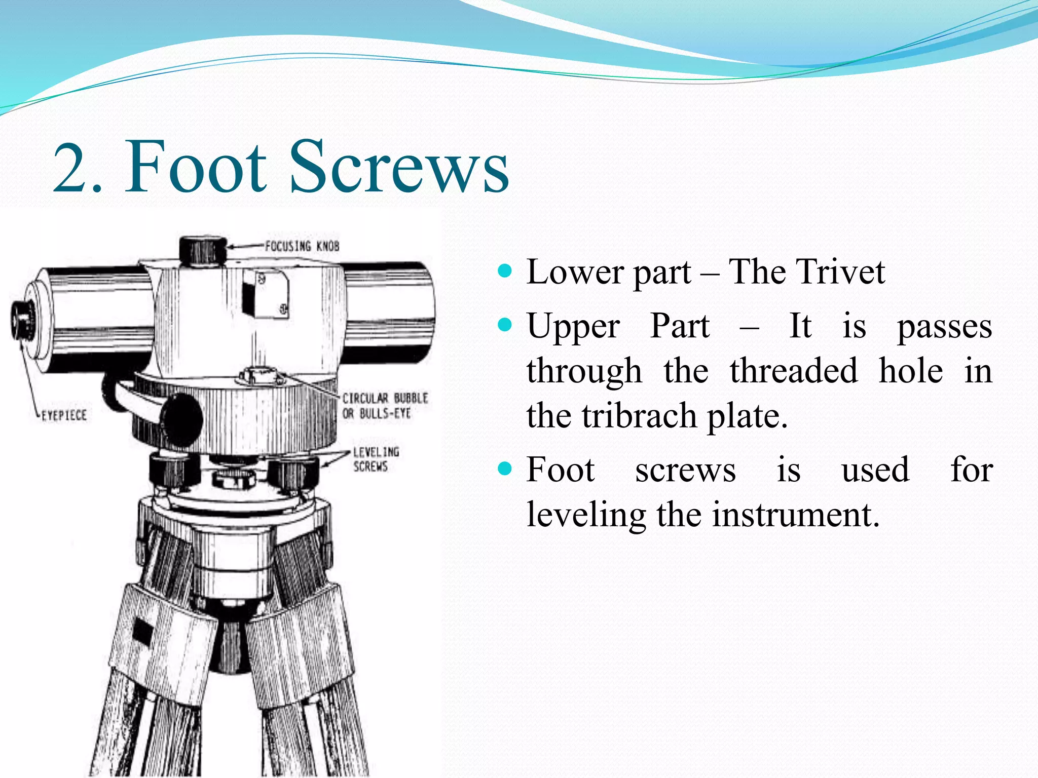 Surveying ppt : COMPONENETS OF TRANSIT THEODOLITE | PPTX