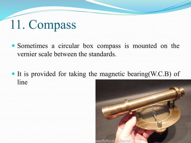 Surveying ppt : COMPONENETS OF TRANSIT THEODOLITE | PPTX