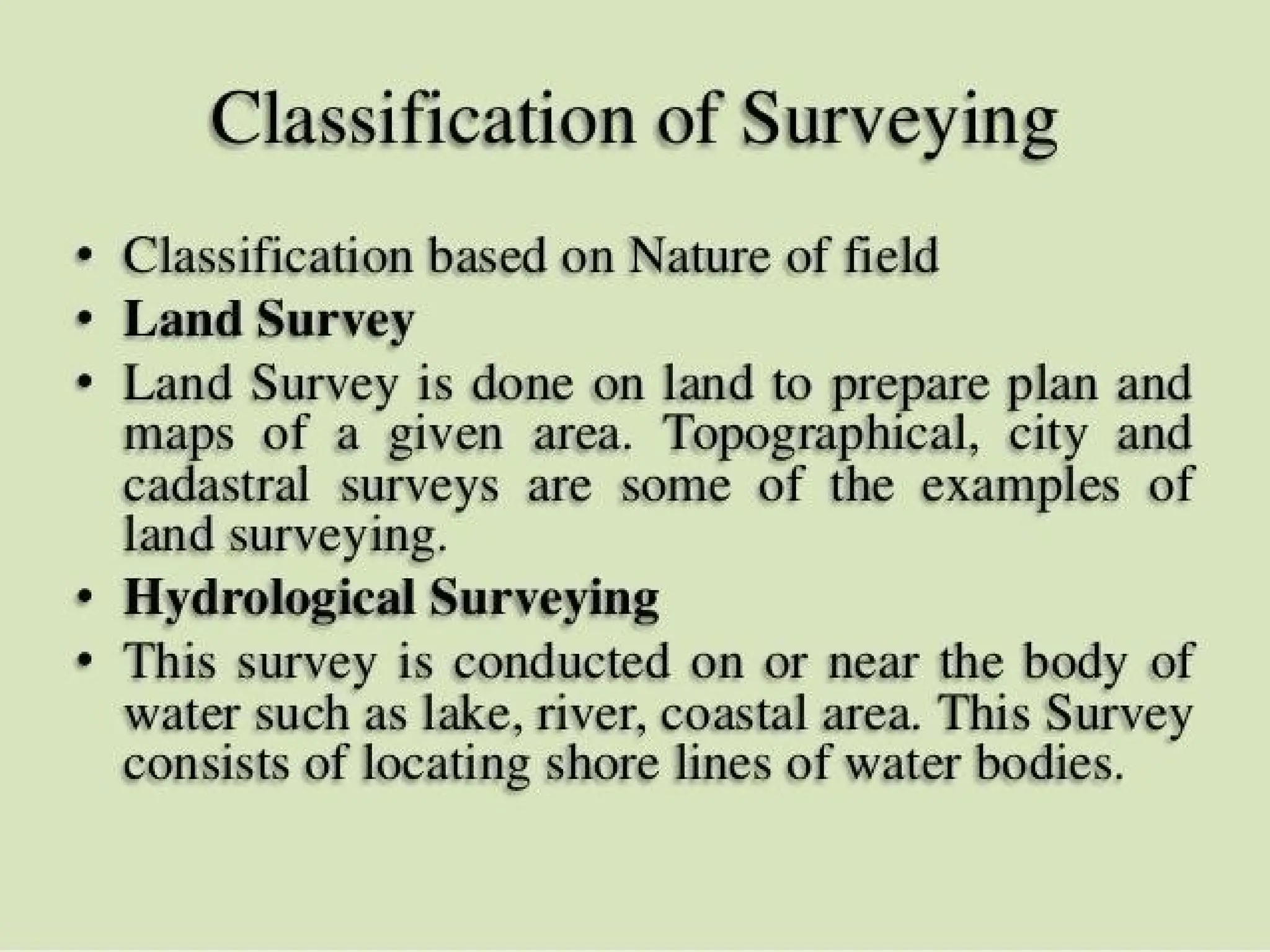 Surveying, types, classification PPT.pptx
