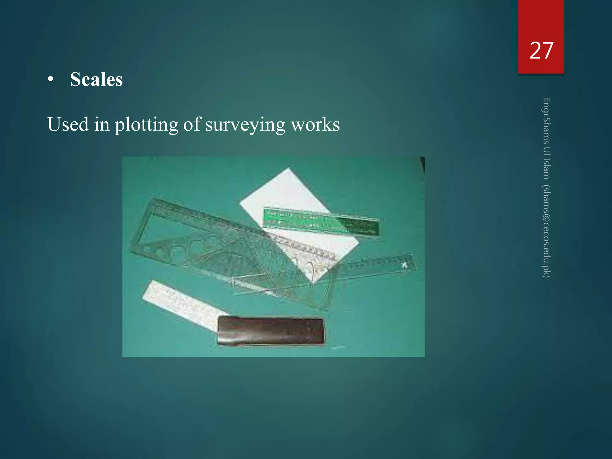 Surveying instruments with their uses | PPTX